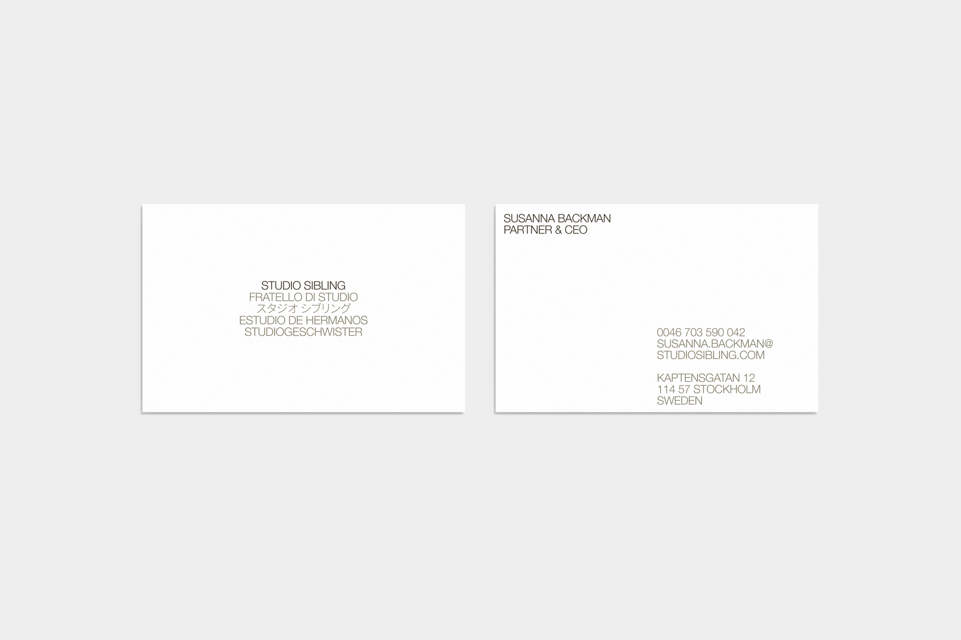 Studio Sibling | Niklas Rosén